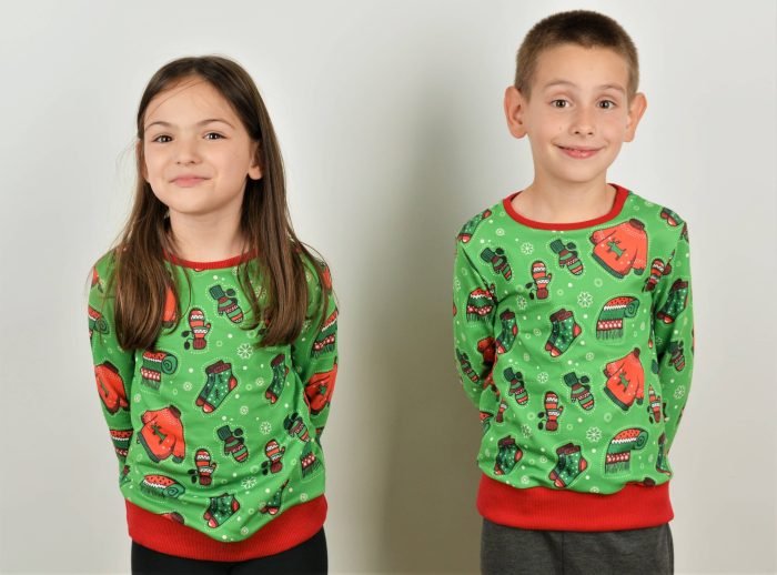 Коледни Блузи за Майка и Дете в Зелено TERRA CAELI